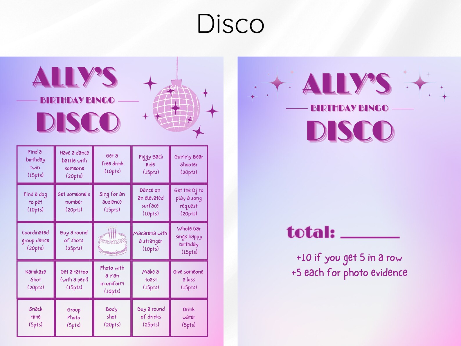 Birthday Bar Crawl Bingo Cards: Instantly Download & Edit - Etsy
