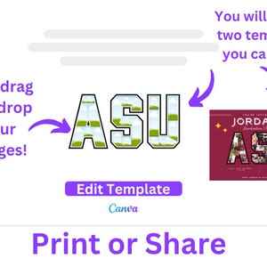 ASU Arizona State University Canva Frame, Design Graduation Invites, or ...