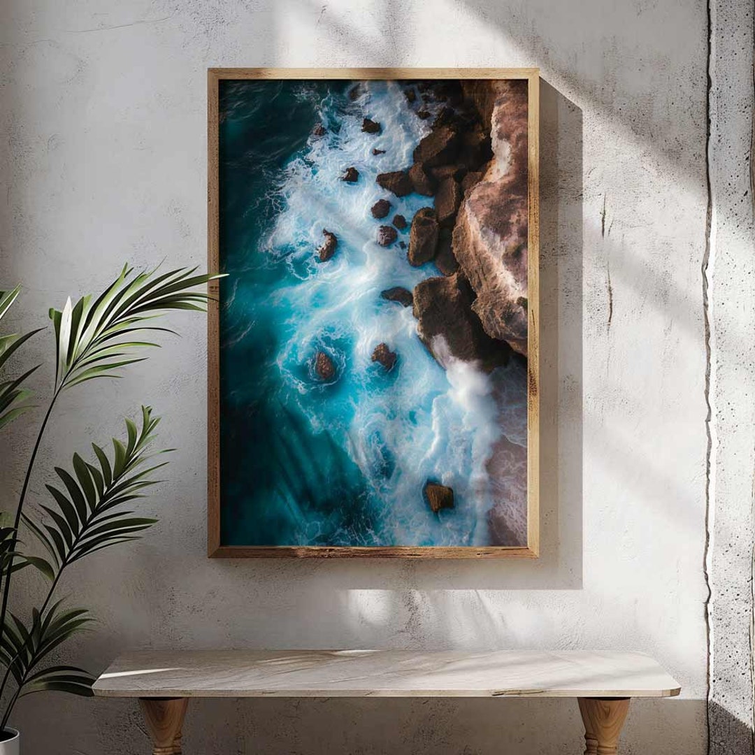 Ocean Rock Cliff Poster - Etsy