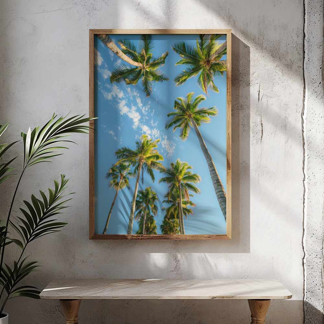 Tropical Palm Tree Poster - Etsy