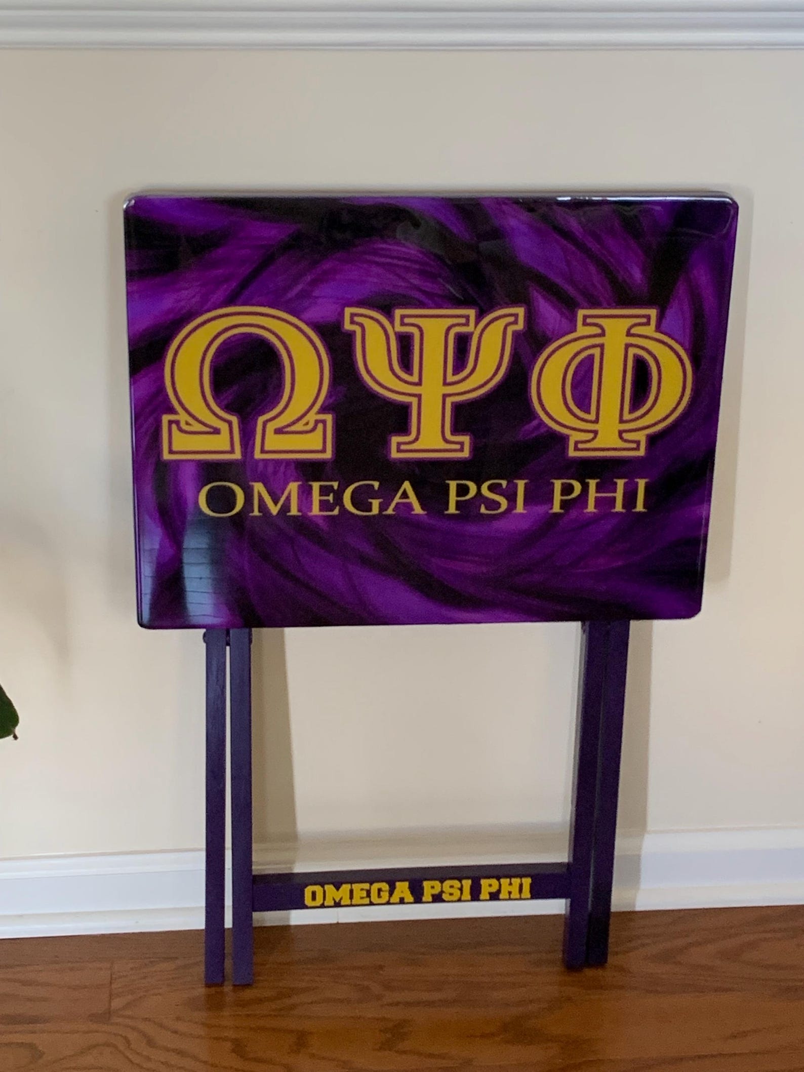 Custom Tv Tray Table, Sports Tv Table, Epoxy Tv Tray Table, Greek Tv ...