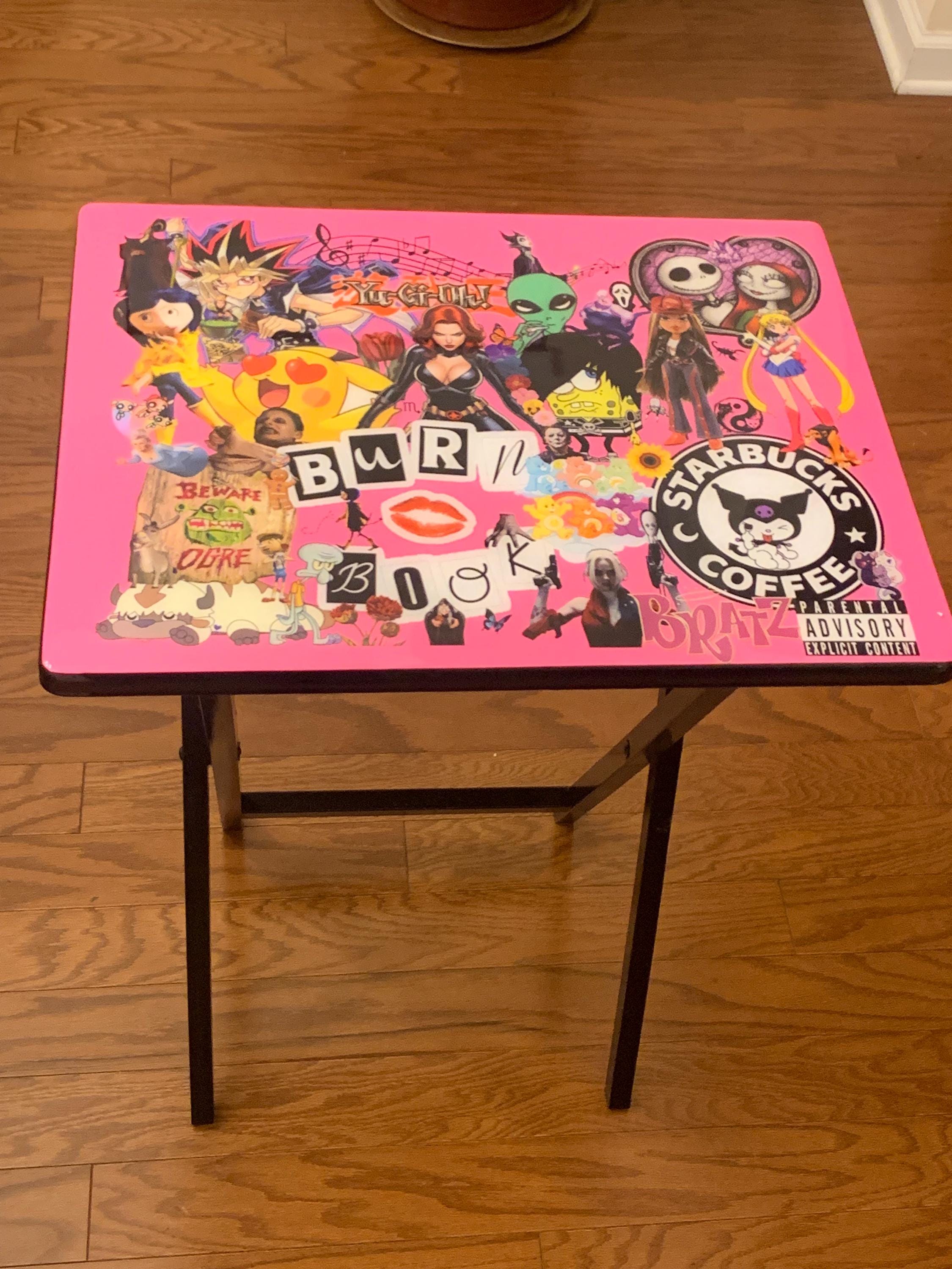 Cartoon- Custom Tv Tray Table, Sports Tv Table, Epoxy Tv Tray Table ...