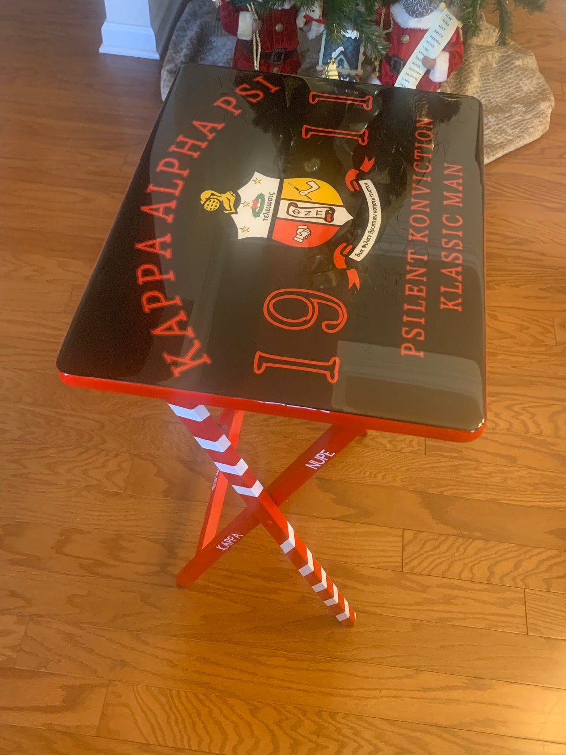Custom Tv Tray Table, Sports Tv Table, Epoxy Tv Tray Table, Greek Tv ...