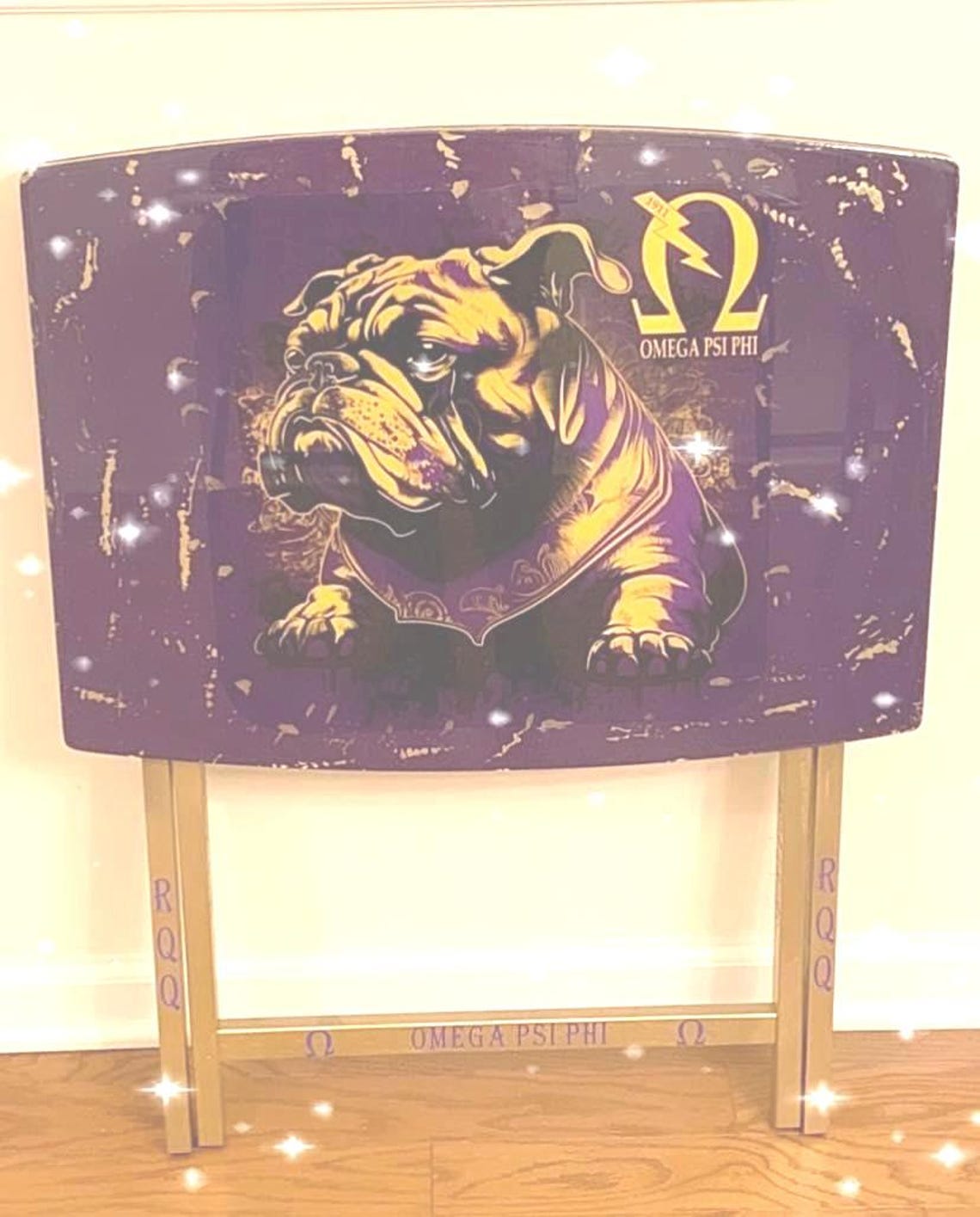 Custom Tv Tray Table, Sports Tv Table, Epoxy Tv Tray Table, Greek Tv ...
