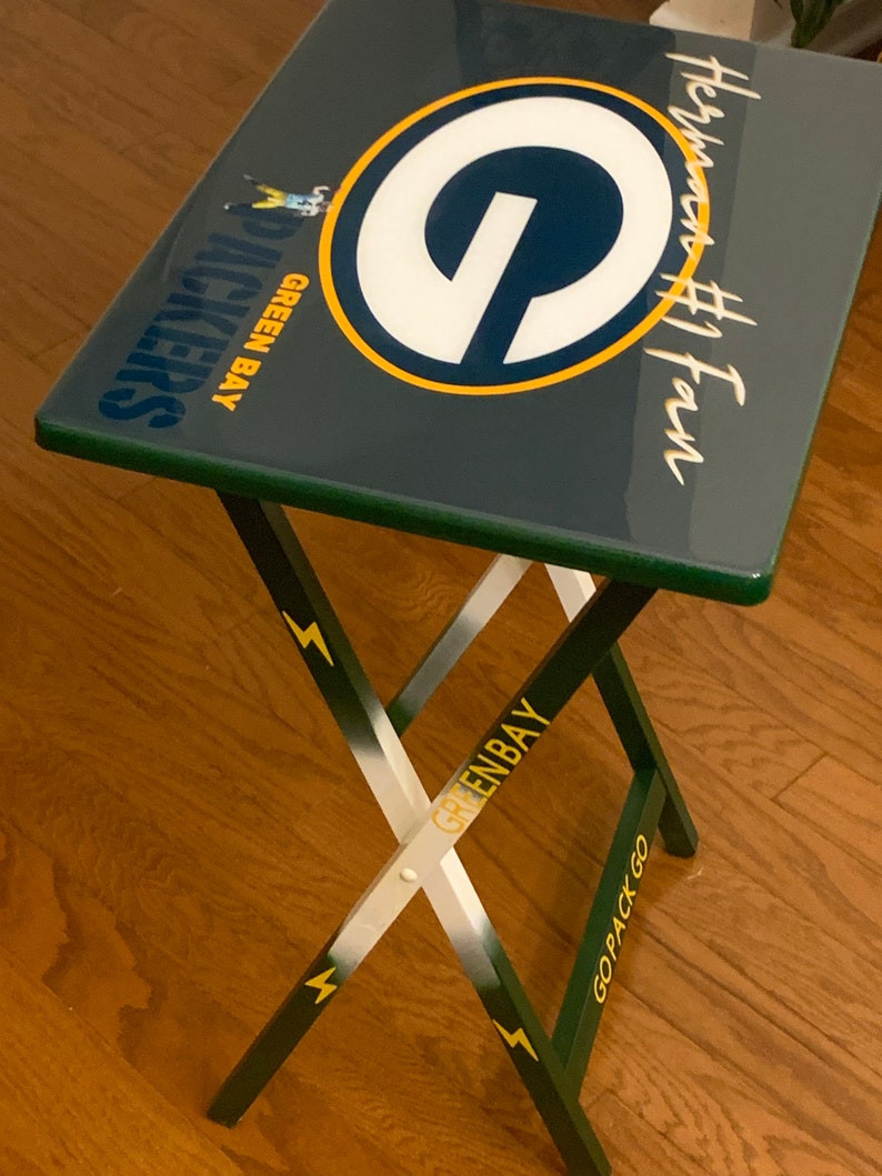 Custom Tv Tray Table, Sports Tv Table, Epoxy Tv Tray Table, Greek Tv ...