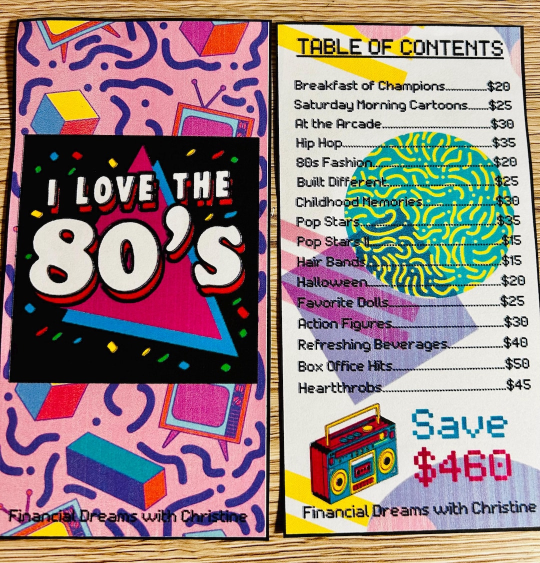 I Love the 80s! Retro Eighties Savings Challenge Box * Save 460! * Make ...