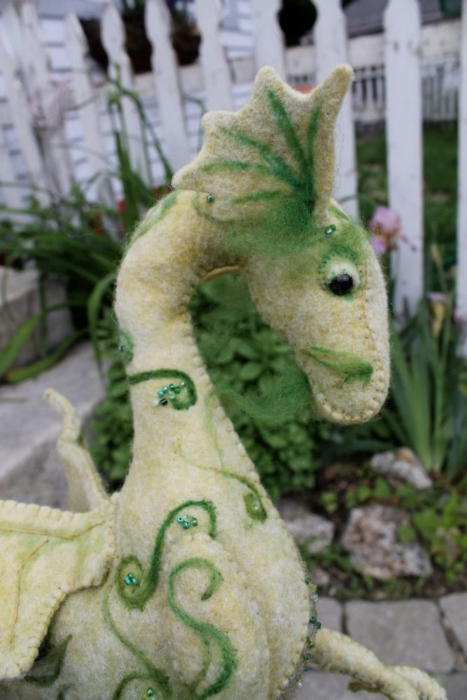 New sewing pattern for Jewel Dragon, hand sewn from felt, digital ...