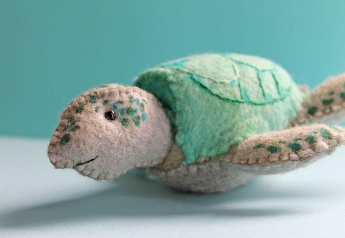 Swirly Turtle a Hand Sewn Turtle From Felt Waldorf Style - Etsy