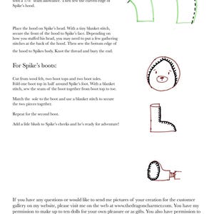 Spike, a Hedgehog Sewing Pattern Based on Book Character, Bendy Doll ...