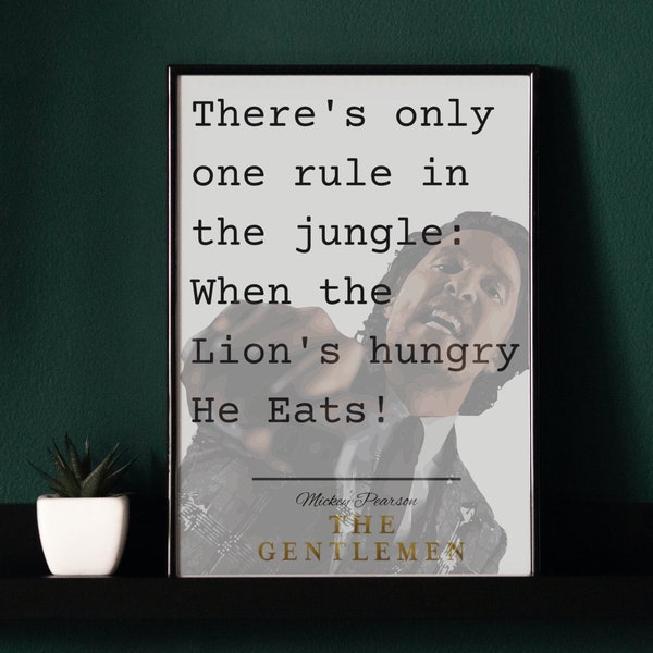The Gentlemen Quote Poster - Etsy