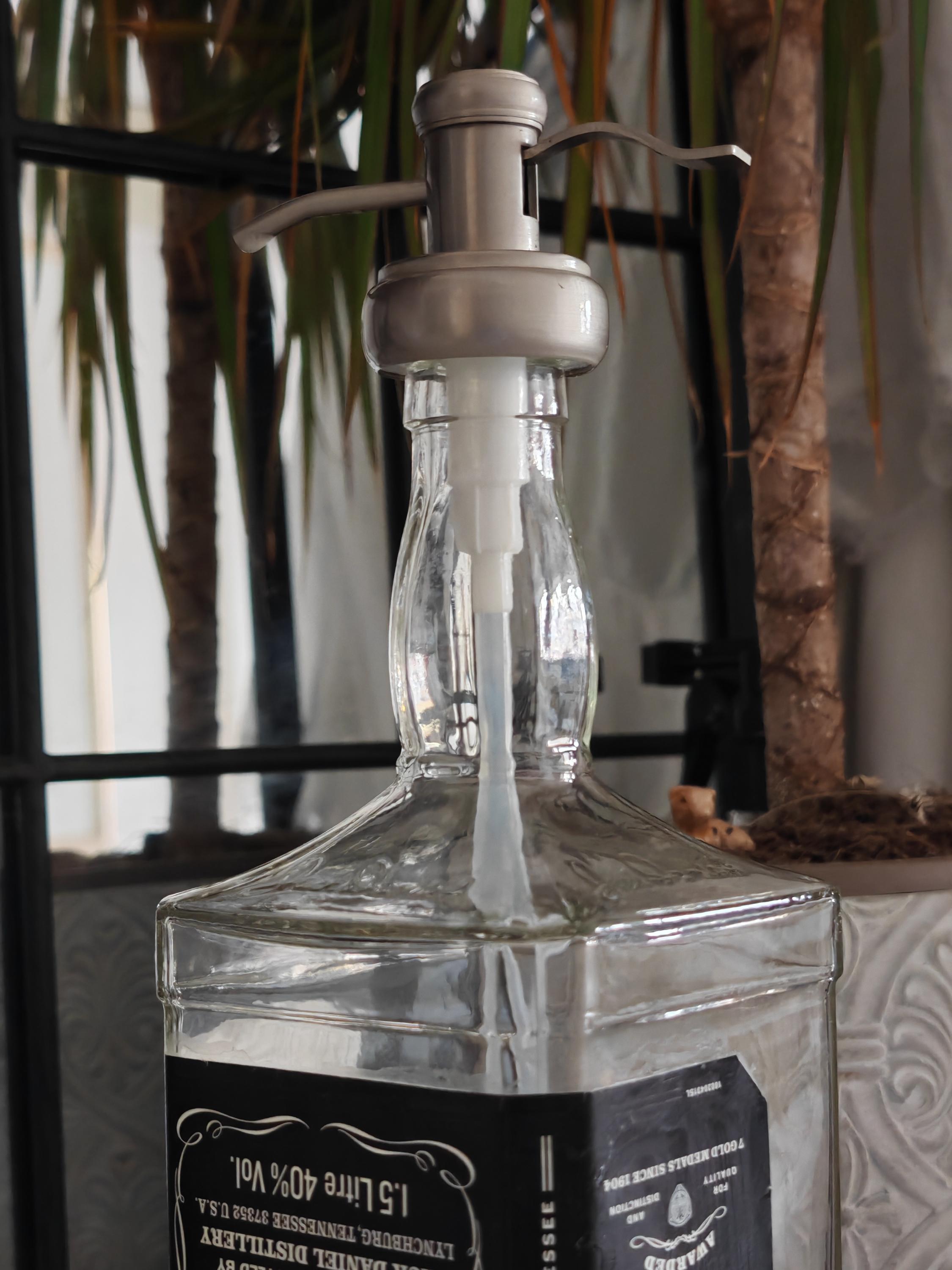 Upcycled Large Jack Daniels Glass Bottle Pub Optics Liquid Soap ...