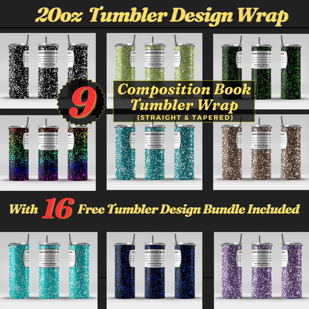 Composition Notebook Tumbler Wrap Bundle Teacher Appreciation Teacher ...