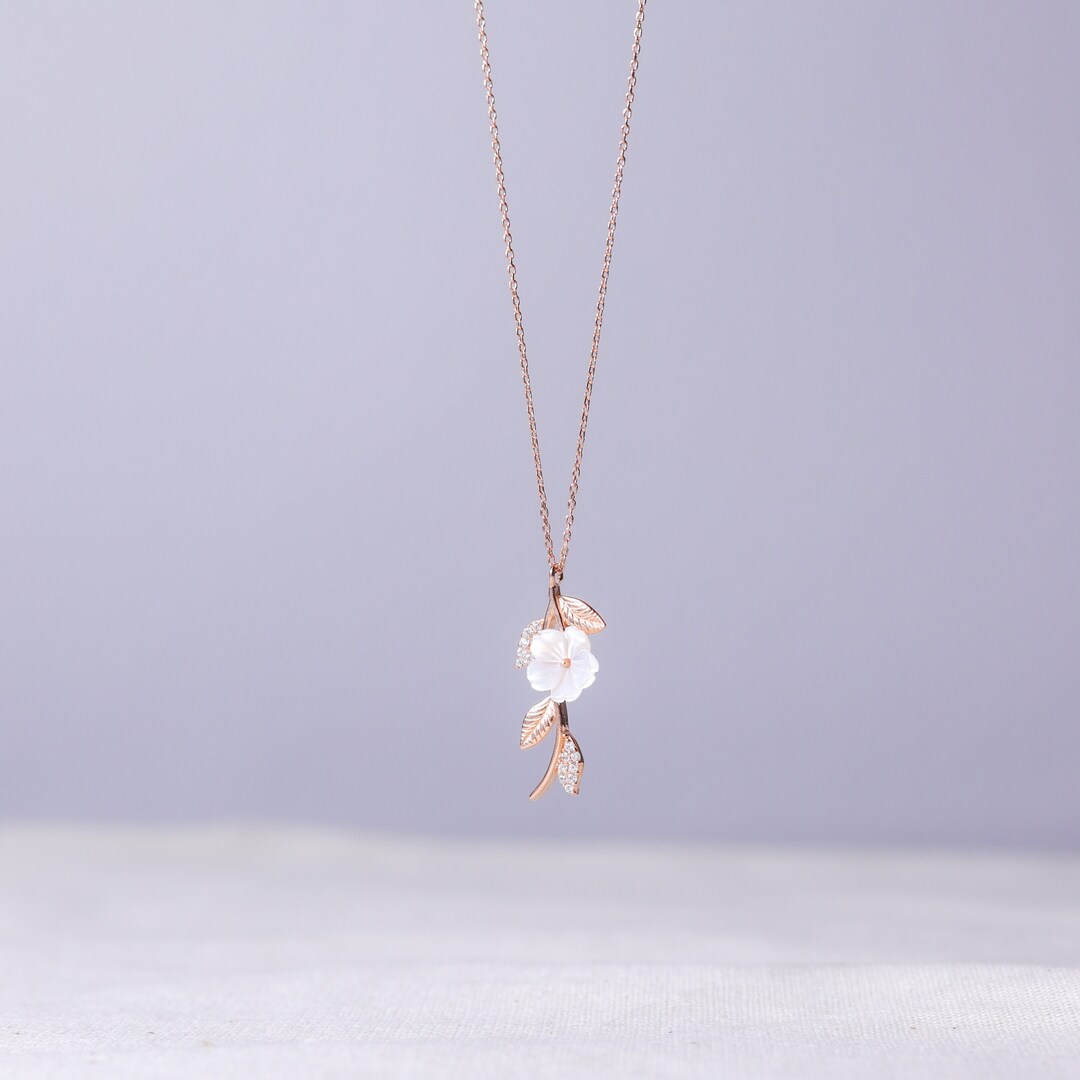 925 Sterling Silver Magnolia Leaf Necklace,gift for Her,gift for Mom ...