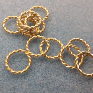 Jump Rings 8 Mm Gold and Silver Colored Twisted Wire ,8 Mm, Package of ...