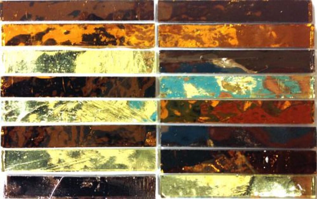 Golden Brown Mirror Glass Slivers for Mosaics or Stained Glass Projects ...
