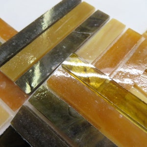 Brown Leather Glass Slivers for Mosaics or Stained Glass; Available in ...