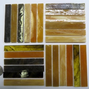 Brown Leather Glass Slivers for Mosaics or Stained Glass; Available in ...