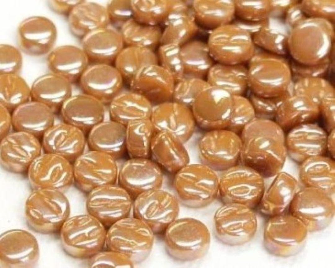 Brown Sugar Pearlized Glass Darling Dots for Mosaics, Available in ...