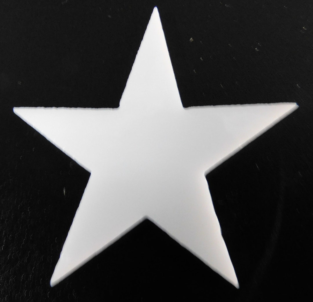 5-point 1-3/4" WHITE Star COE 96 Fusible Glass Shape - Etsy