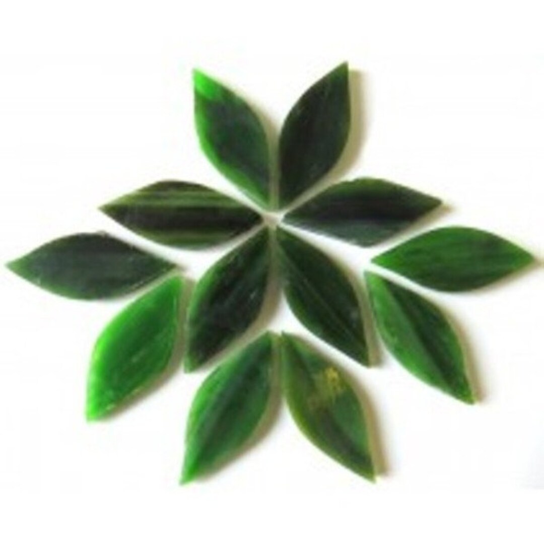 Olive Grove SMALL Glass Petals for Mosaics or Stained Glass, Available ...