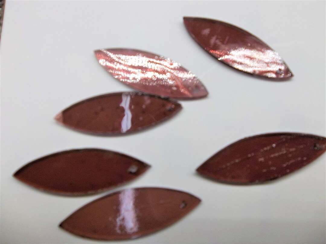 Clear Violet 1-hole Glass Petals for Wind Chimes, 6 Petals With 1 Hole ...