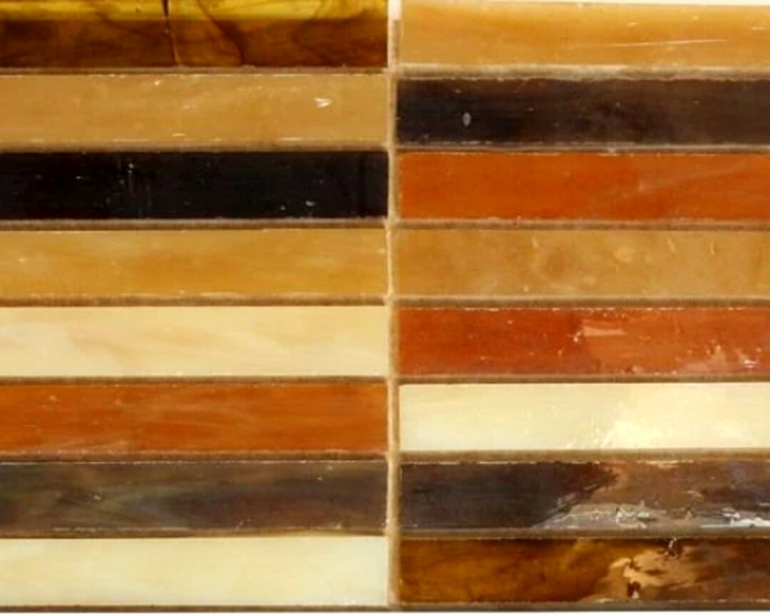 Brown Leather Glass Slivers for Mosaics or Stained Glass; Available in ...