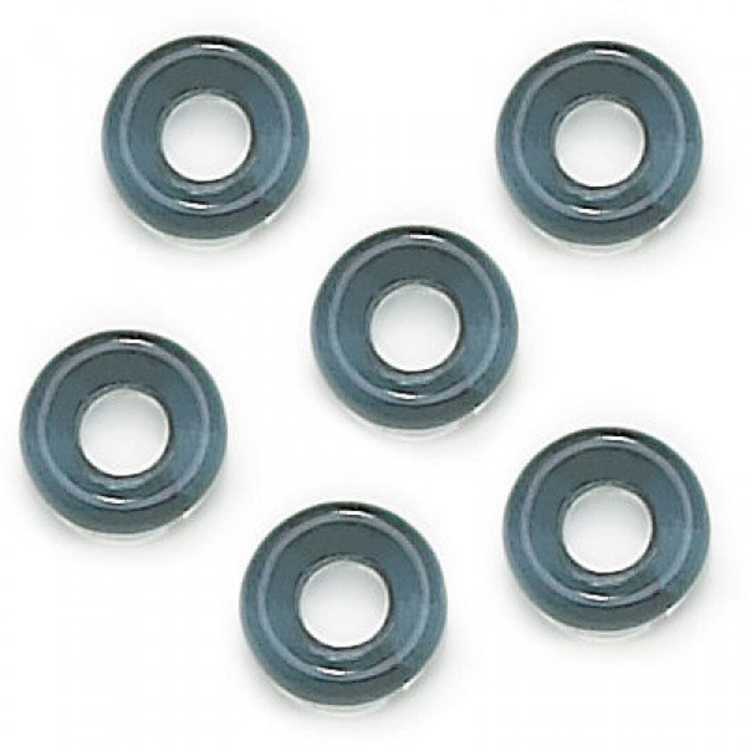 Czech Glass Montana Blue Shell Ring Beads, 9mm With 4mm Hole, Package ...