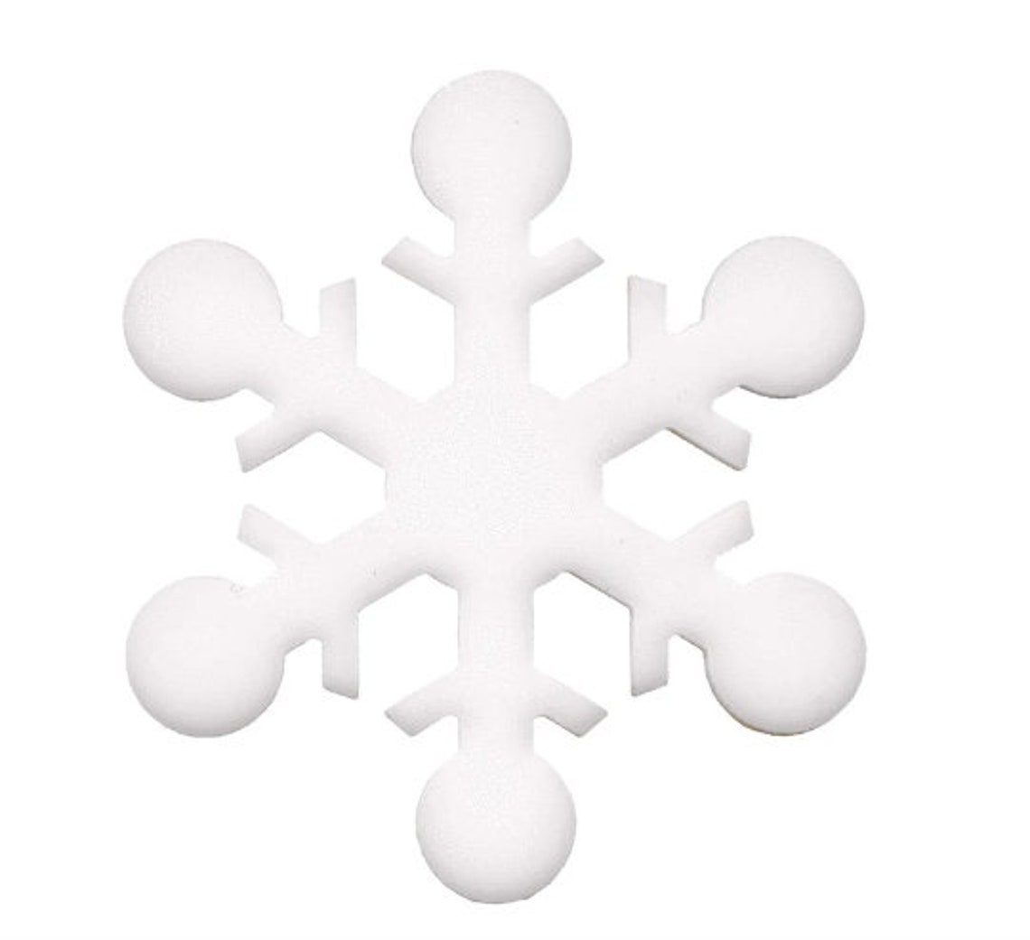Snowflake Large White Precut COE 96 Glass Shape, Size 2 1/2 Inch - Etsy