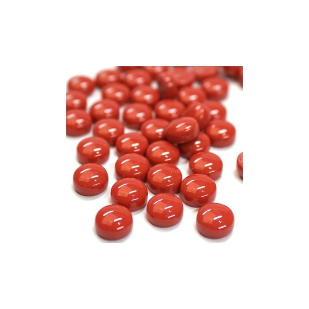 True Red Glass Optic Dots for Mosaics, Available in 3 Oz. Packages approx. 50 Dots - Etsy