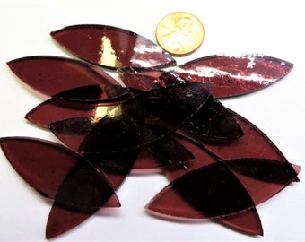 Rosebud Pink Iridized SMALL Glass Petals for Mosaics or Stained Glass ...