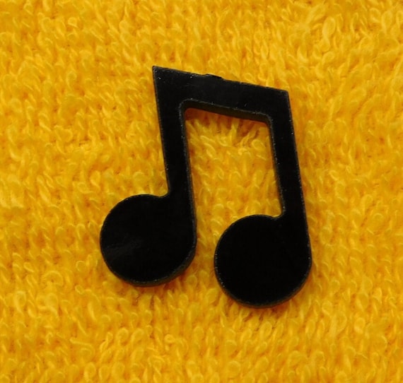 Double Eighth Note LARGE COE 96 Fusible Black Glass 1 - Etsy