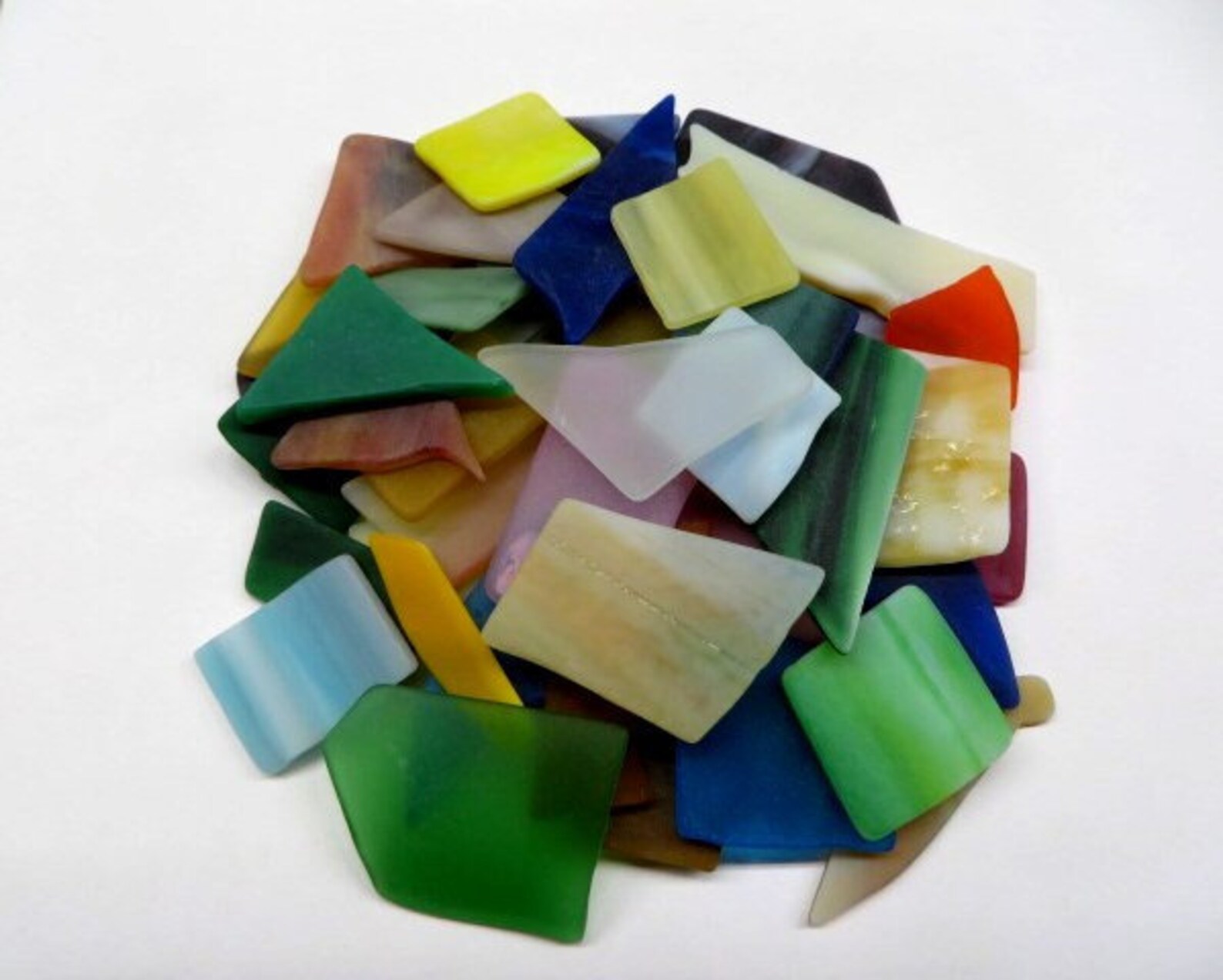 Tumbled Glass sea Glass for Mosaics 8 Oz Assorted - Etsy
