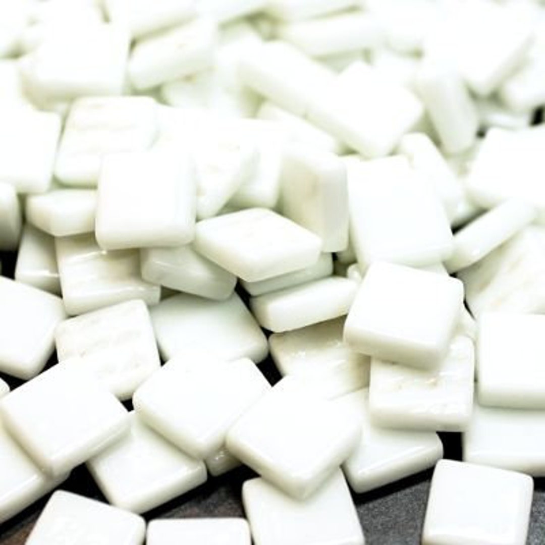 White Opal Glass Ottoman pate De Verre Glass Mosaic Tiles 1/2 12 Mm ...