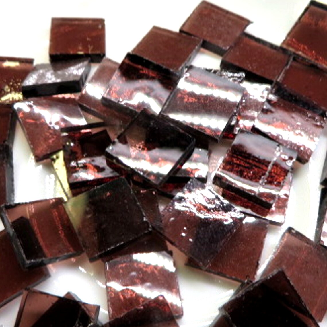 Clear Violet Hand Cut Glass Mosaic Tiles 3/8 Tiles Mm - Etsy