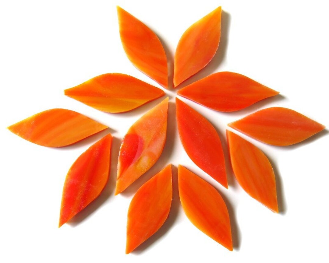 Early Sunrise SMALL Glass Petals for Mosaics or Stained Glass ...