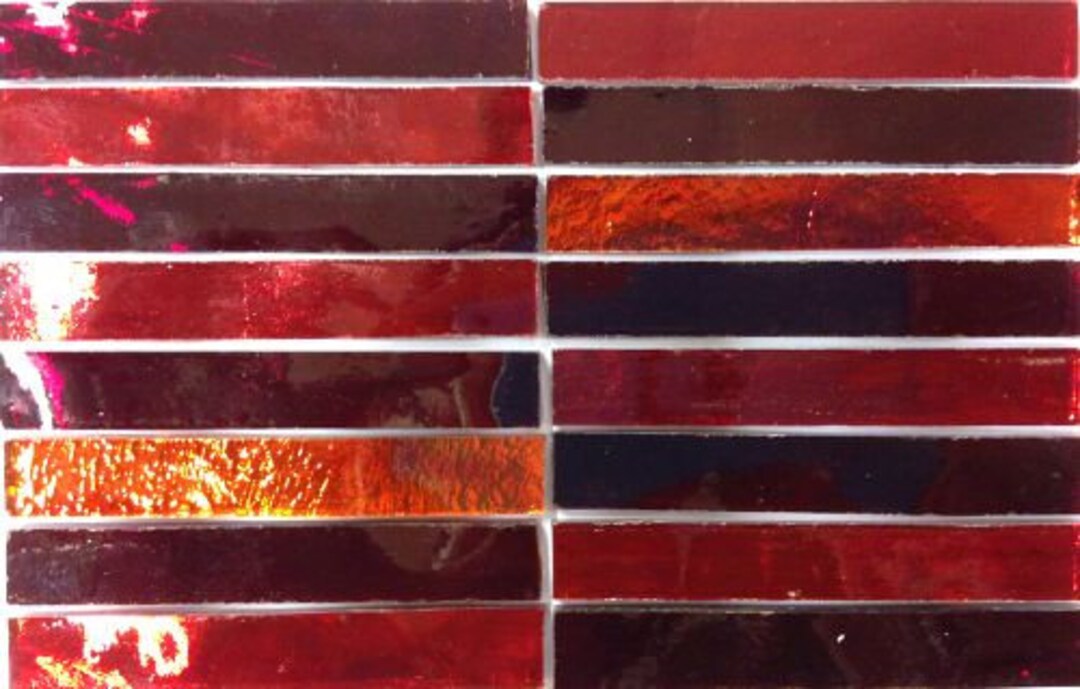 Red Wine Mirror Glass Slivers for Mosaics or Stained Glass, Available ...