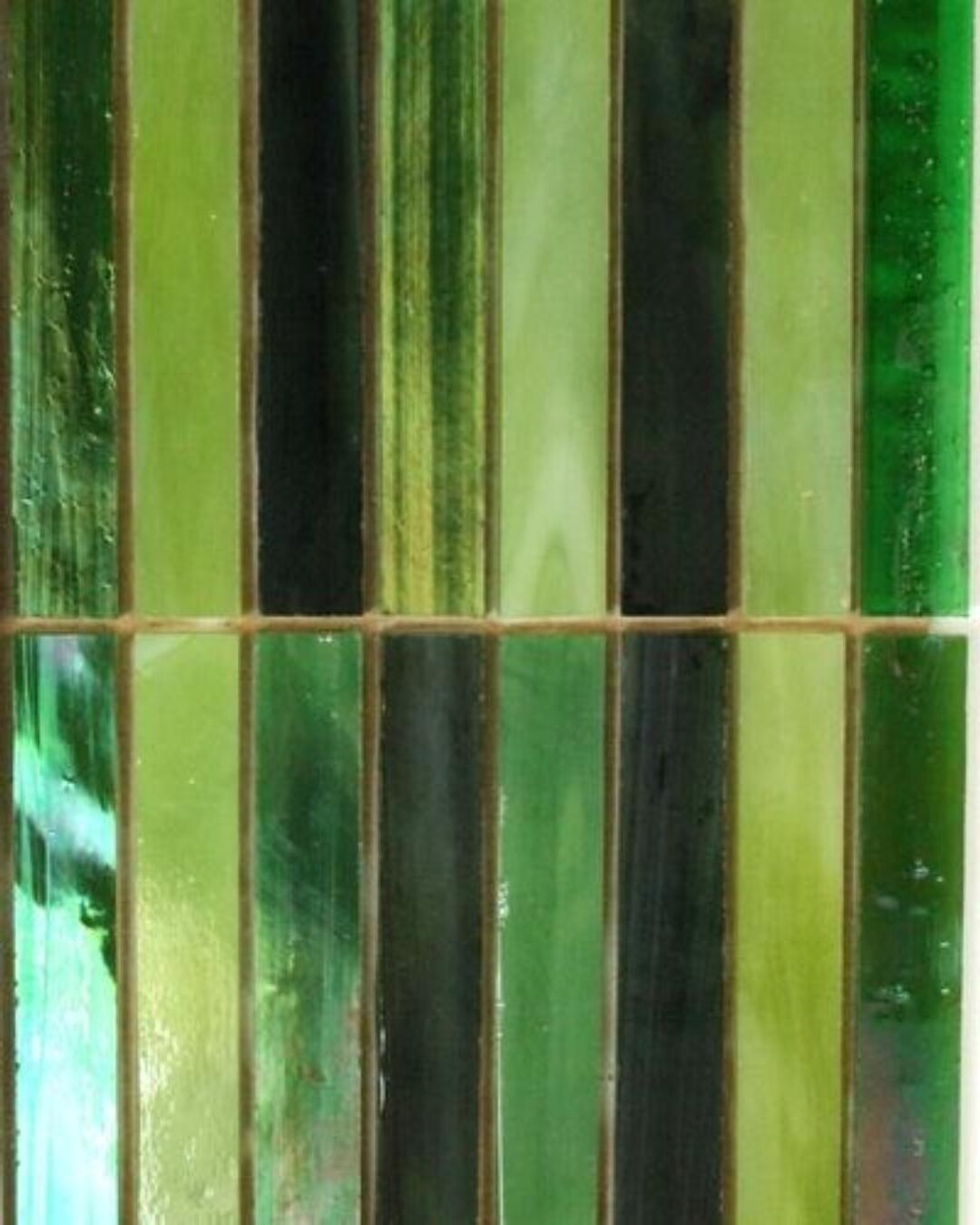 Green Salad Glass Slivers (2-1/2" X 3/8") for Mosaics or Stained Glass ...