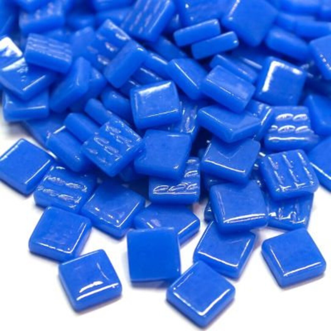 True Blue Glass Ottoman pate De Verre Glass Mosaic Tile 1/2 12 Mm ...