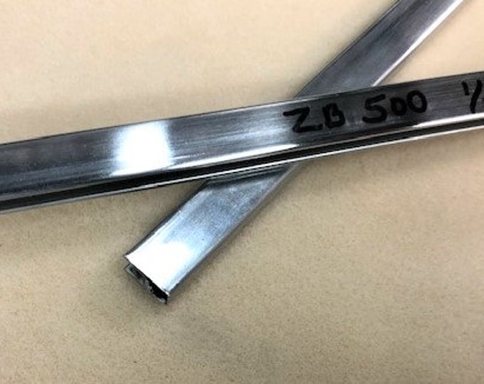 Zinc U Channel 1/2" Border for Stained Glass; Cascade ZB 500, 24 Inch ...