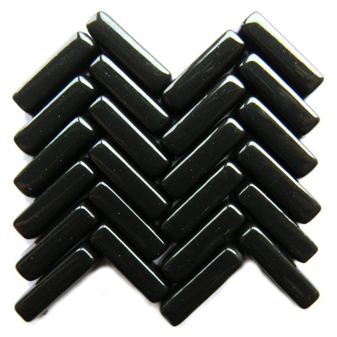 ABSOLUTE BLACK Stix Glass Rectangles for Mosaics, Available in ...