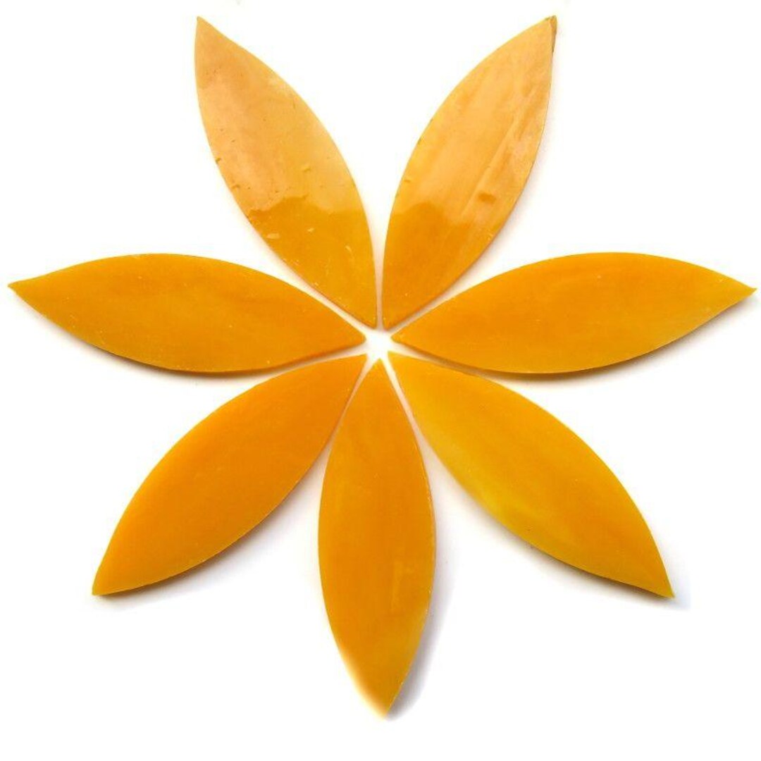 Mango Nectar LARGE Glass Petals for Stained Glass or Mosaics, Available ...