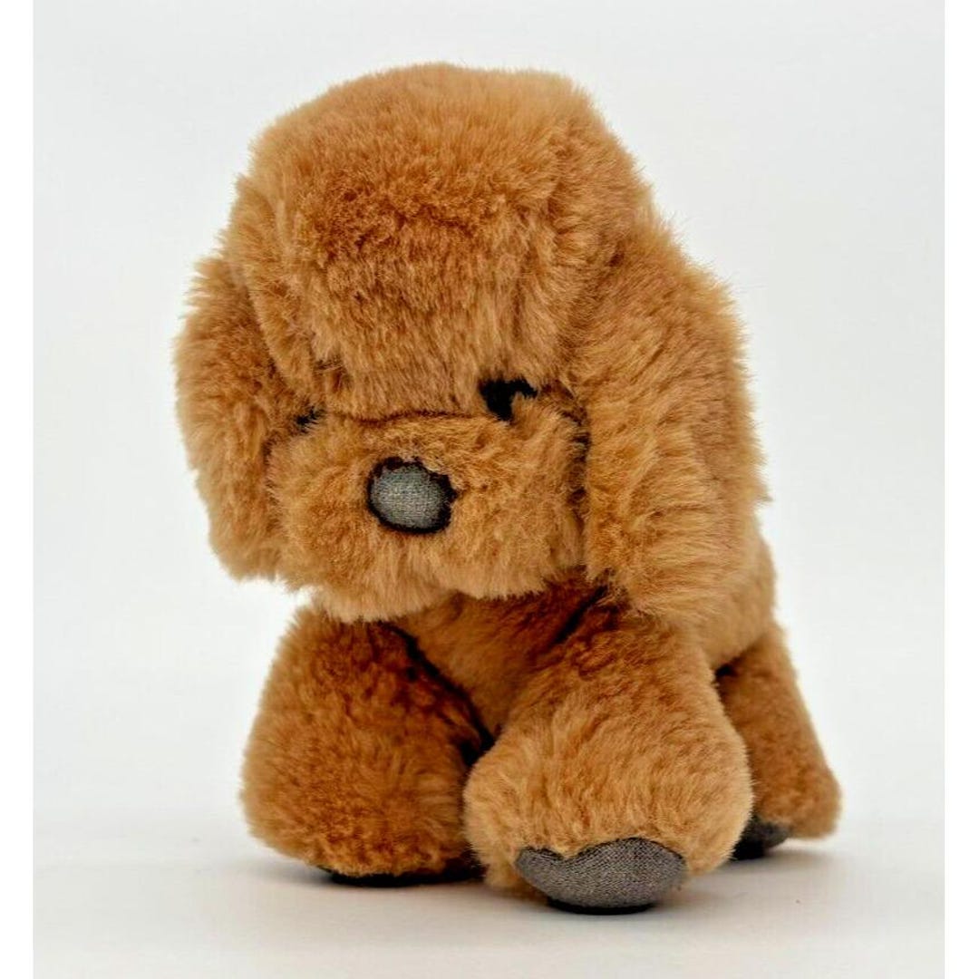 Gund Dogfeat Vintage 1983 Stuffed Plush Worn Vinyl on Paws Nose Puppy ...
