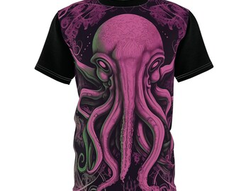 Cthulhu-inspired T-shirt, Unisex Cut & Sew Tee (AOP) - Etsy