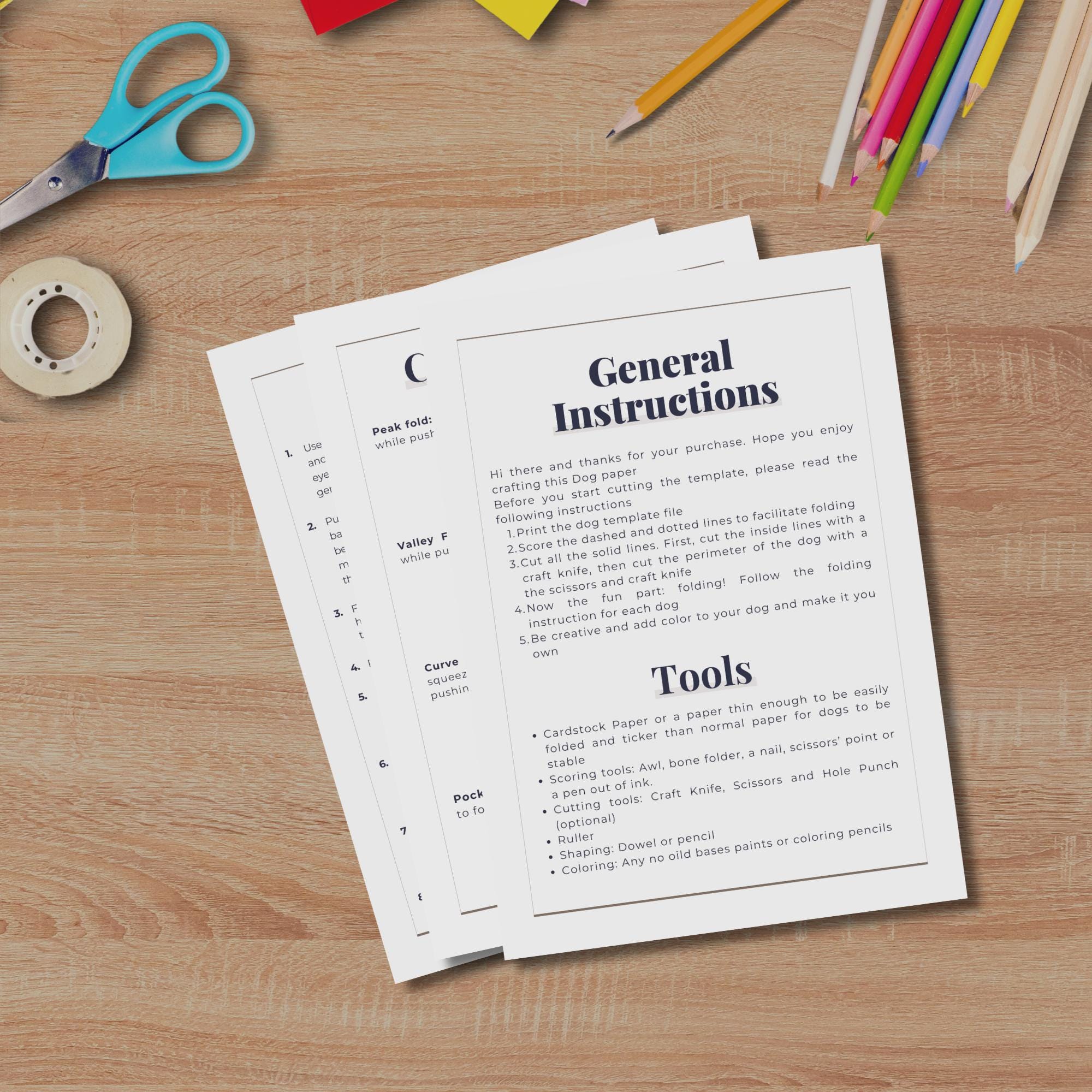 Papercraft Dogs Templates Origami 3D Dogs Instructions Craft Paper Dog ...