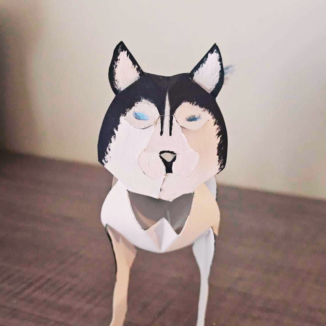 Siberian Husky Paper Craft Dog, Digital Download Foldable Dog Template ...