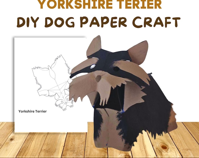 DIY Paper Craft Dog, Digital Download Foldable Dog Template - Etsy Canada