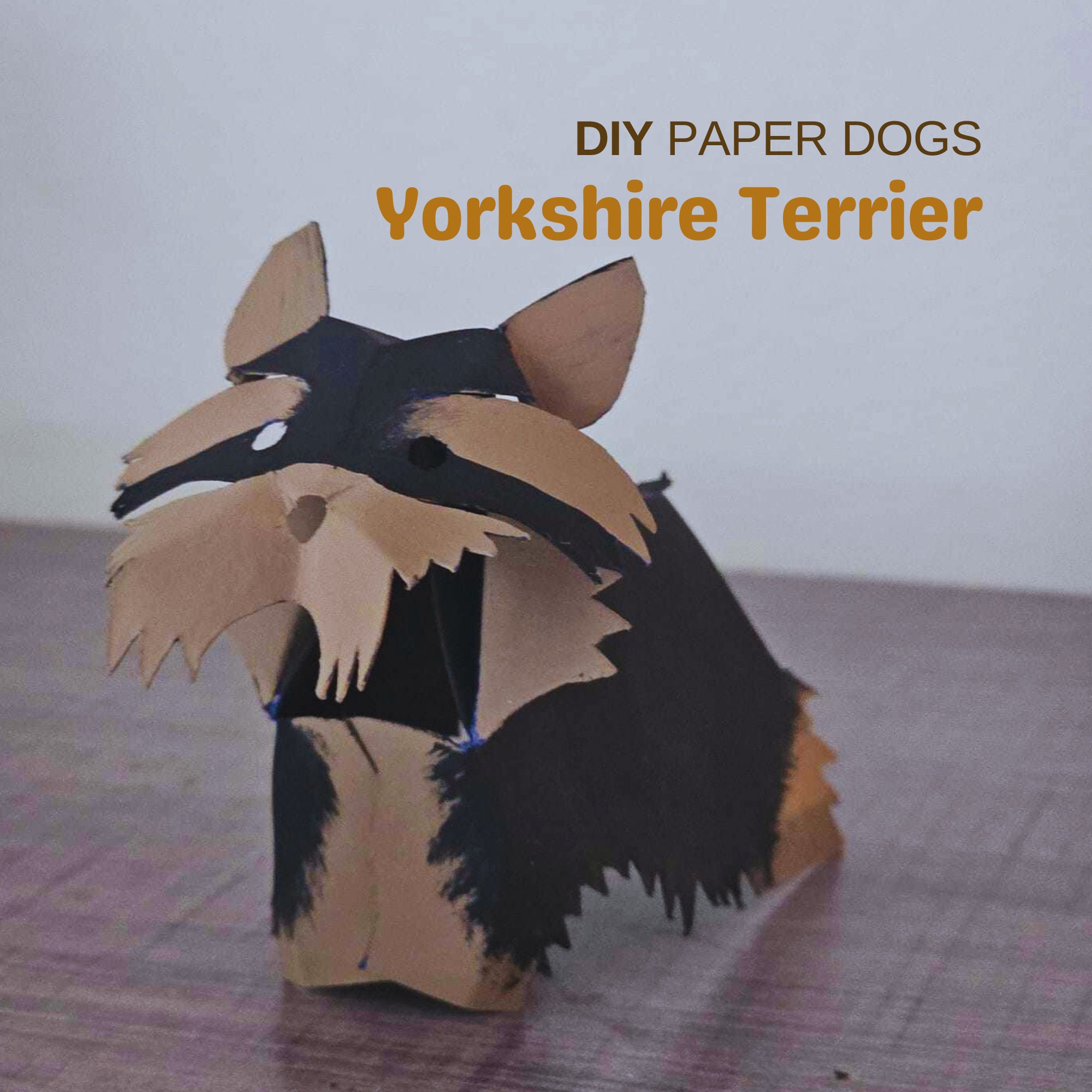 Papercraft Printable Yorkshire Terrier Dog, Digital Download Foldable ...