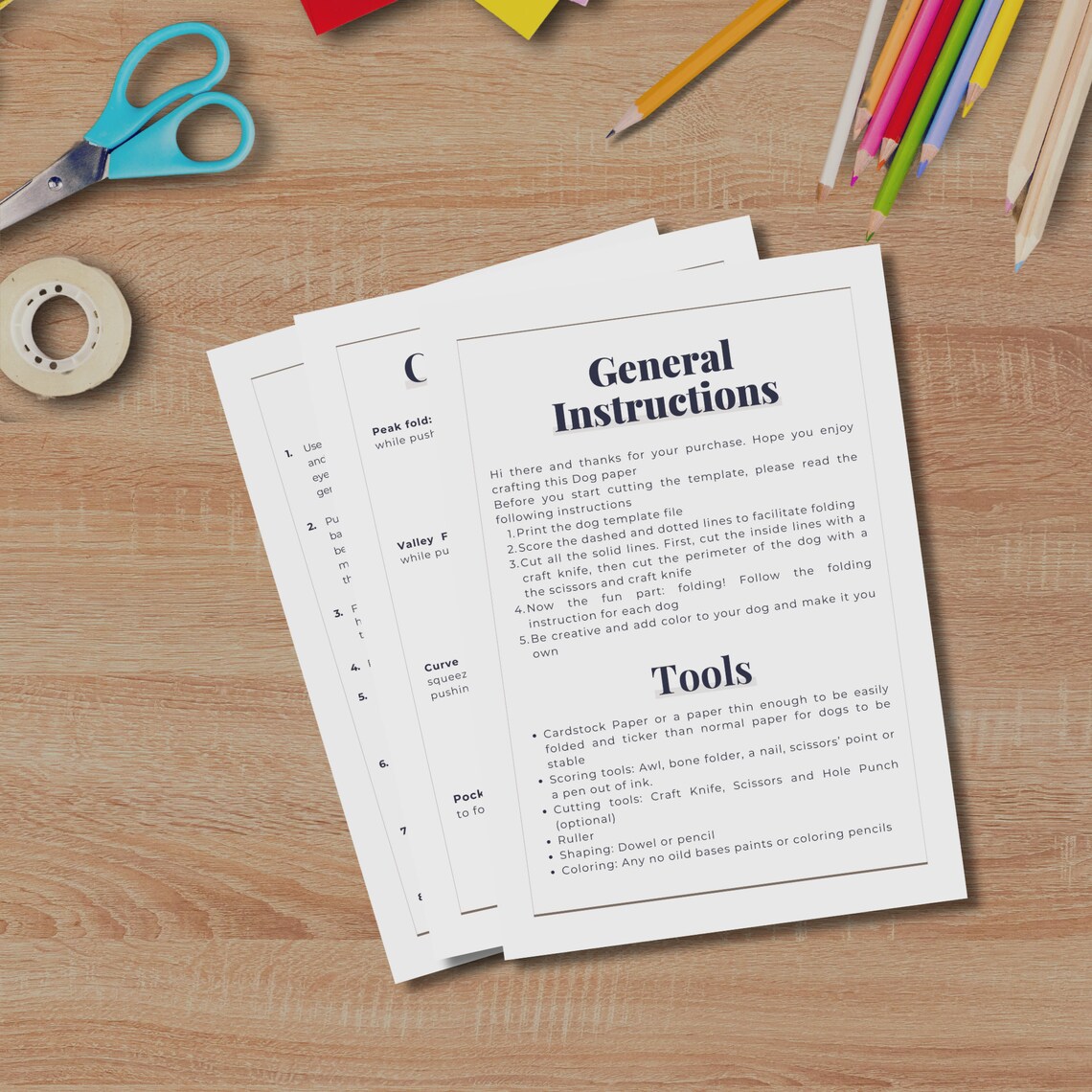 DIY Pug Paper Craft Dog, Digital Download Foldable Dog Template - Etsy