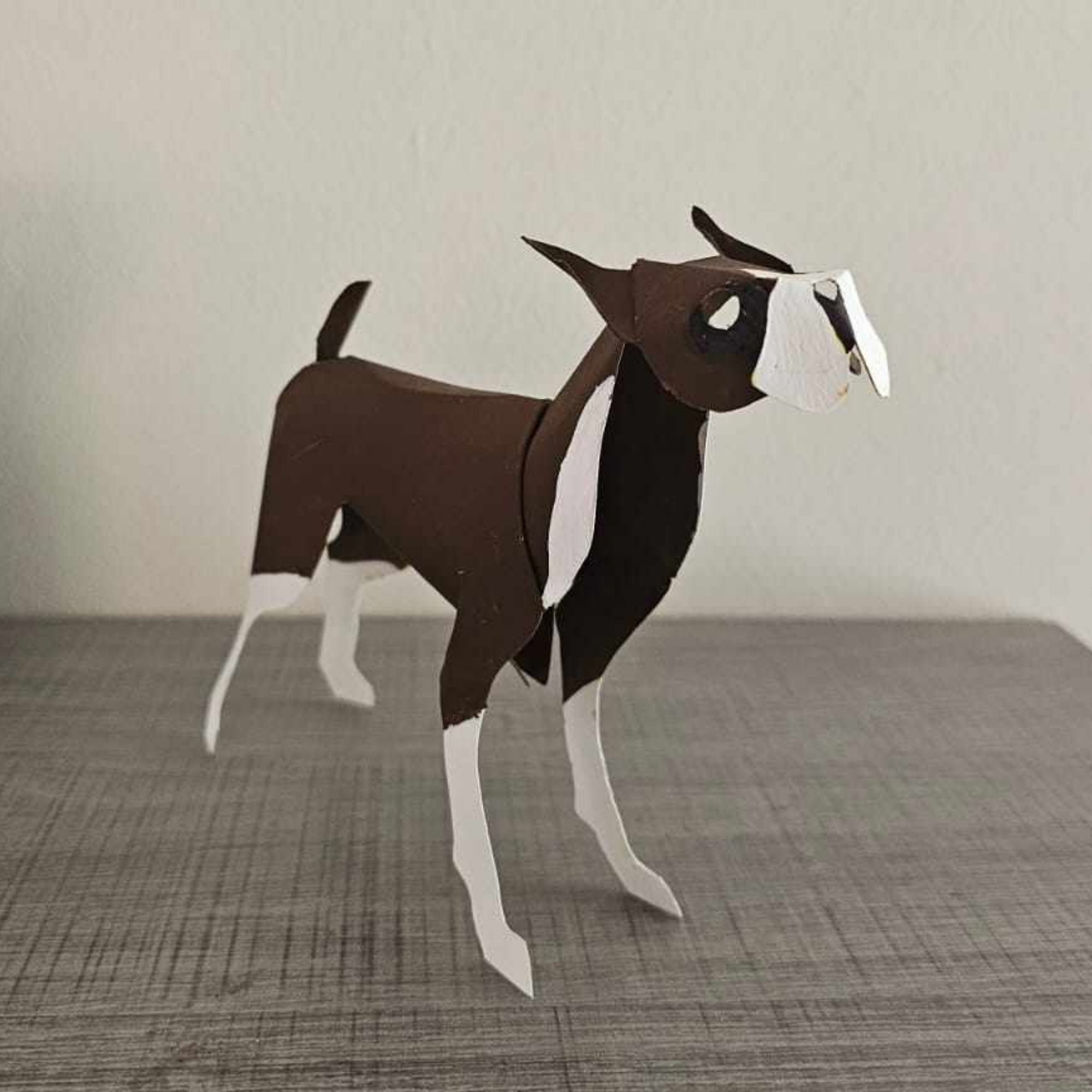 Easy and Fun Papercraft Activities 3D Paper Craft Dog, Boxer Printable ...