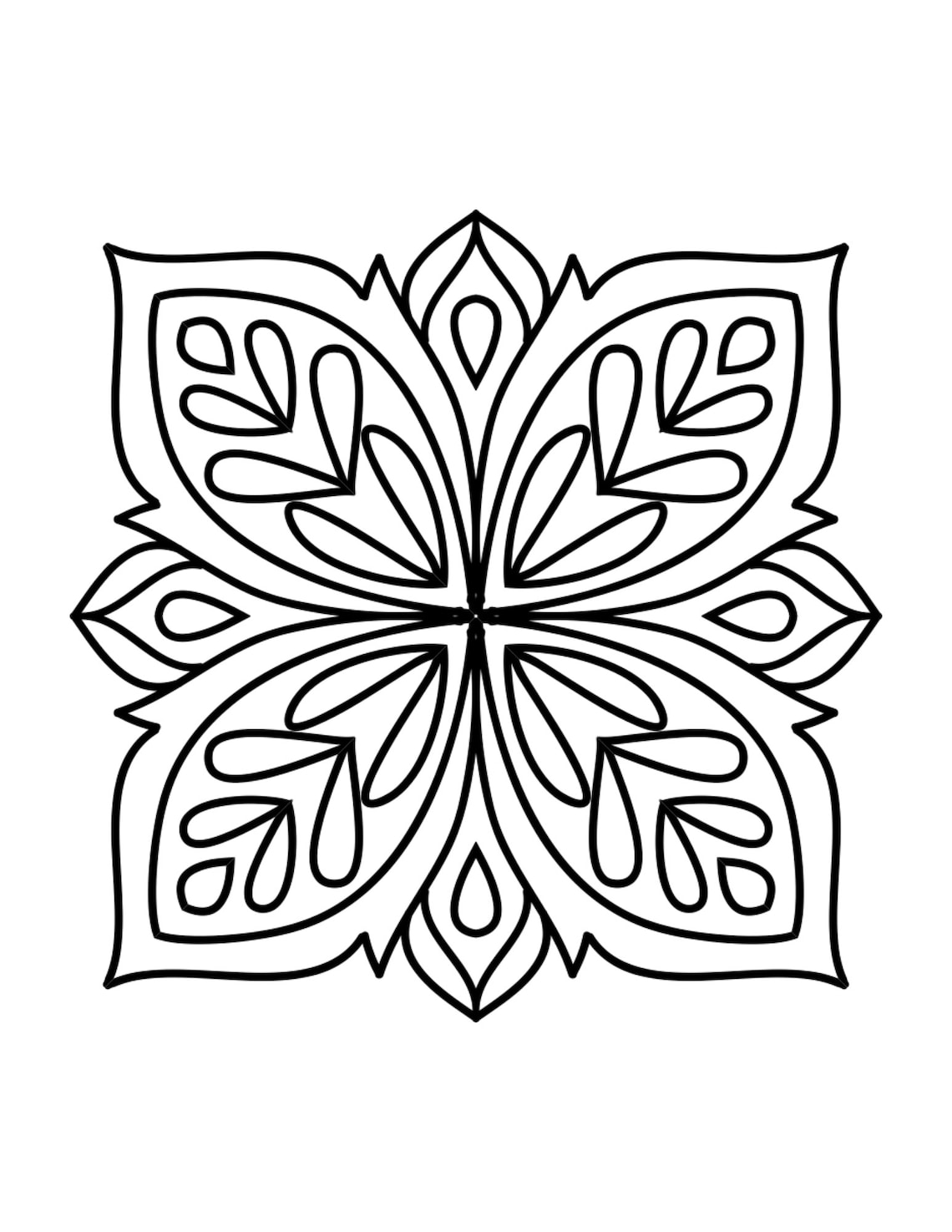 Mandala Printable Coloring Pages - Etsy